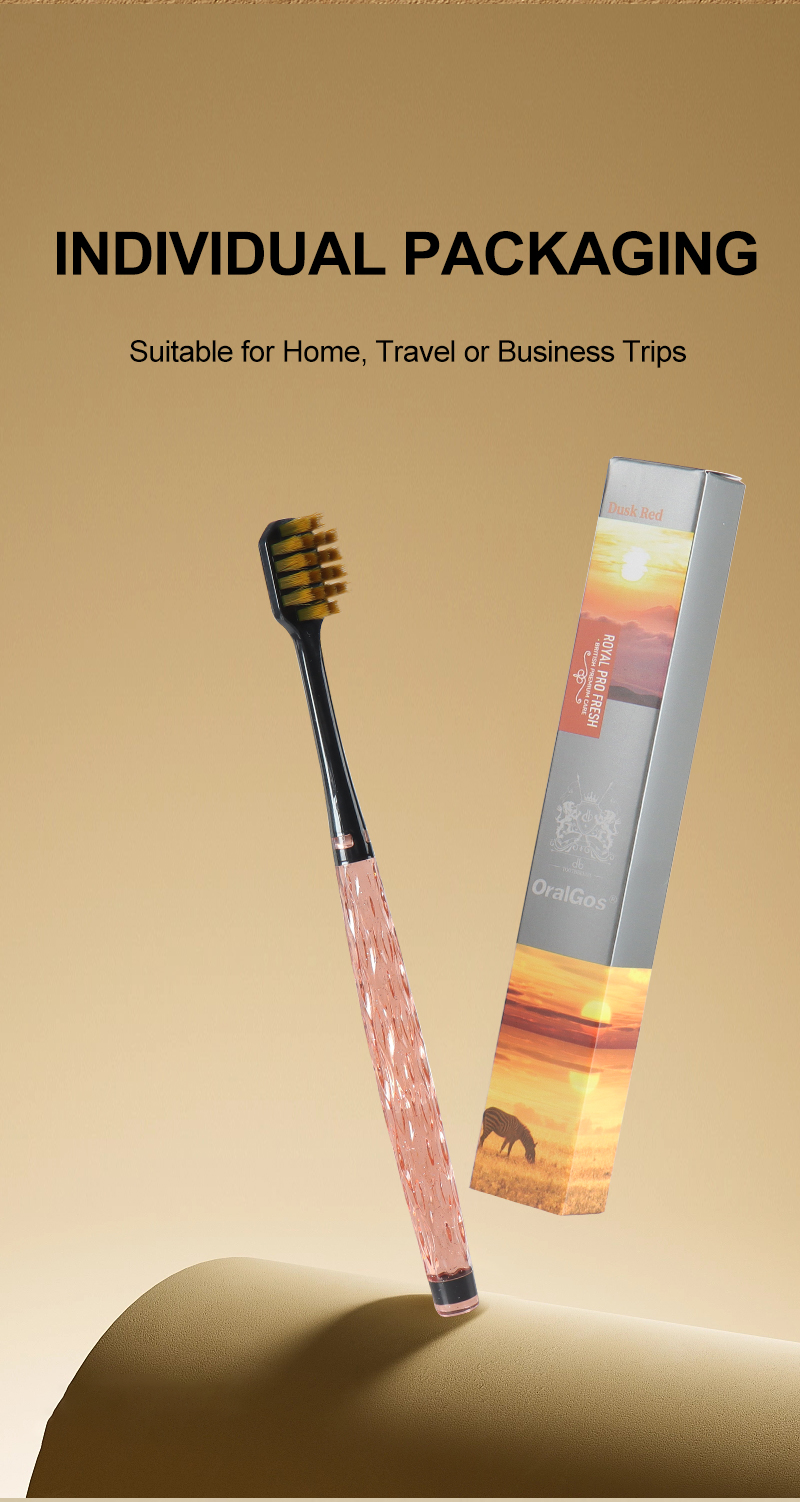 PETG Transparent Handle Premium Soft Bristle Toothbrush - Oralgos