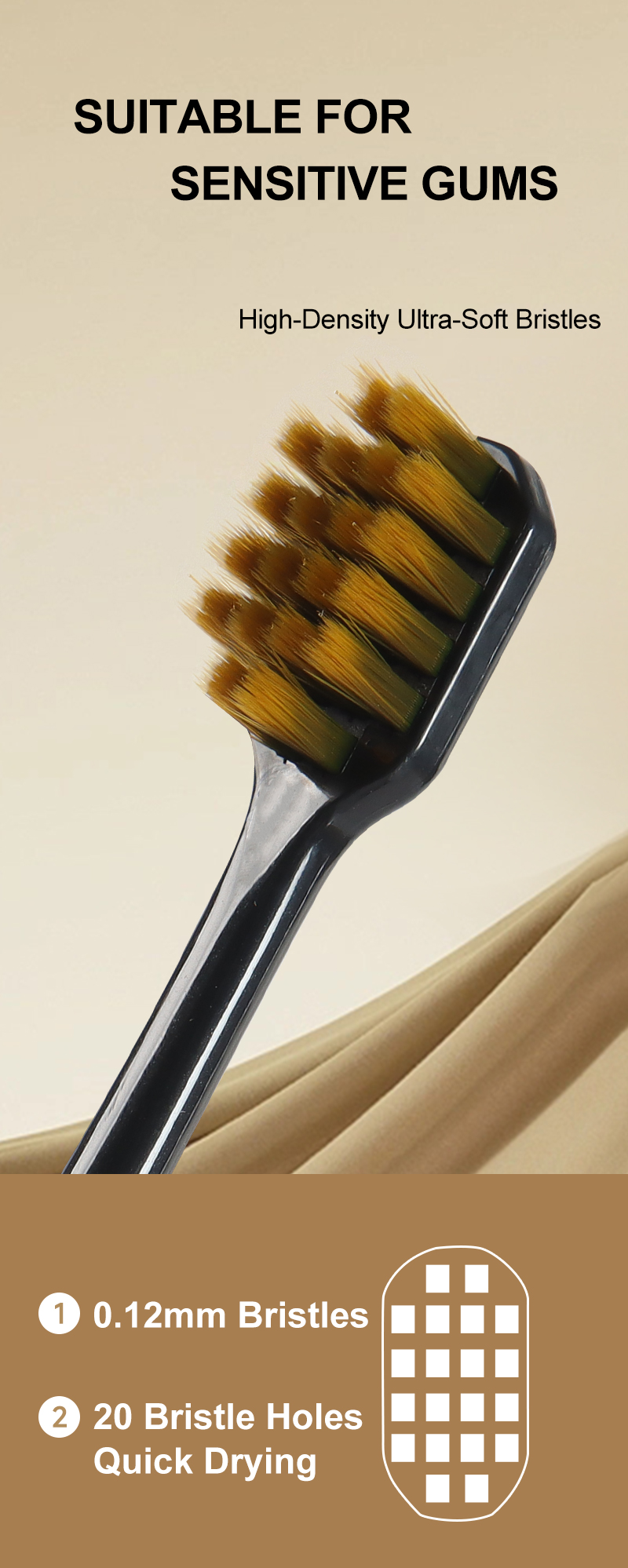 PETG Transparent Handle Premium Soft Bristle Toothbrush - Oralgos
