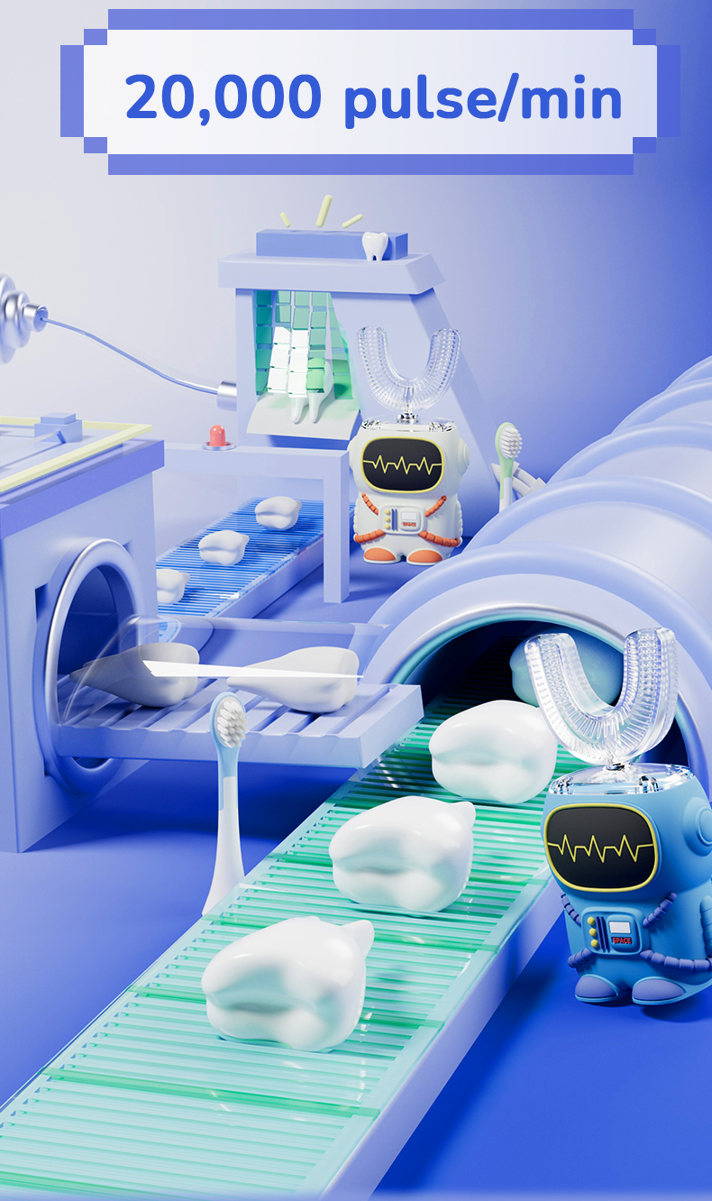 Astronaut U-Shaped Kids Electric Toothbrush - Oralgos