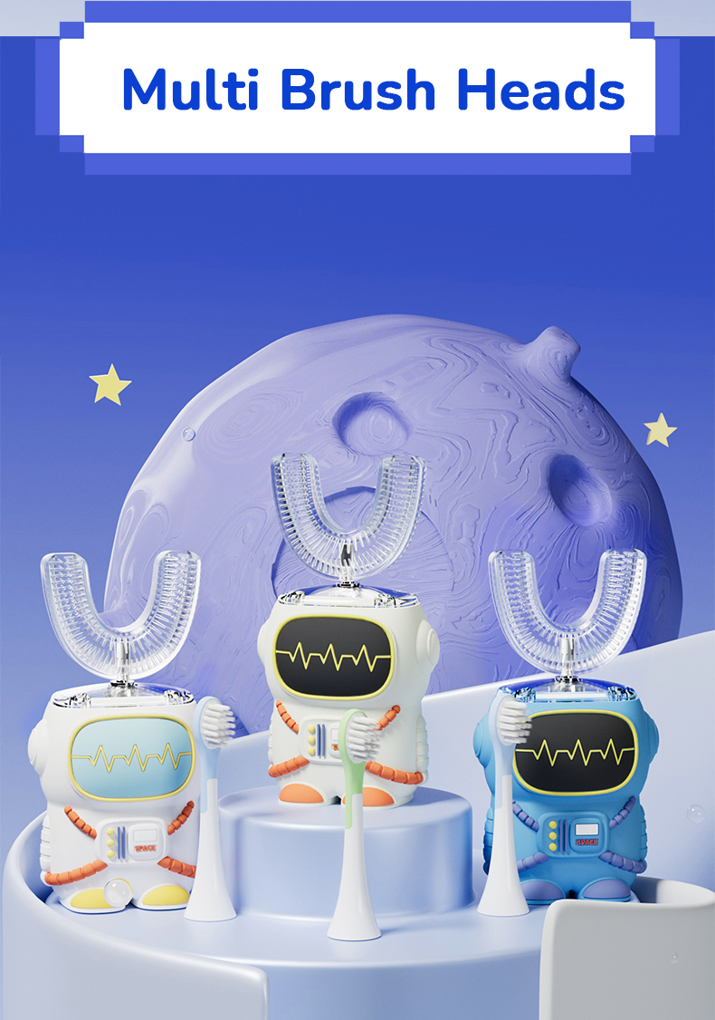 Astronaut U-Shaped Kids Electric Toothbrush - Oralgos